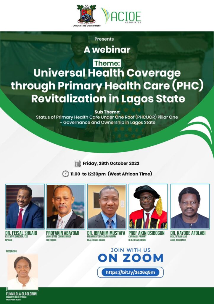 ACIOE/Lagos State Webinar-Universal Health Coverage through Primary ...